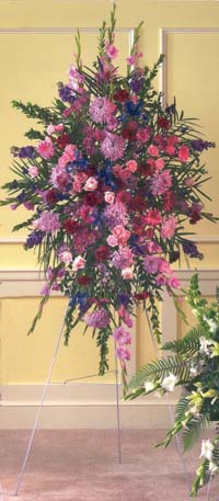 Beauty and Elegance Standing Funeral Spray - Elaine's Florist & Gift ...